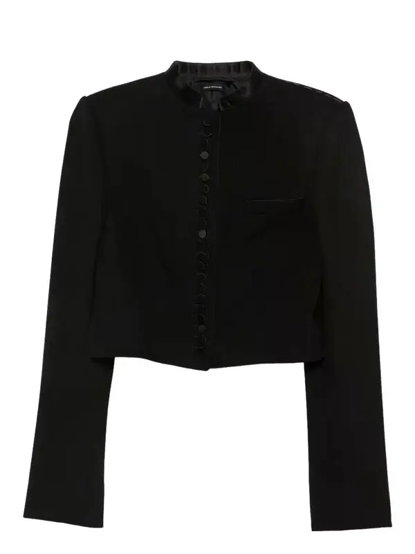 TOM FORD Button-up Cropped Jacket - Black
