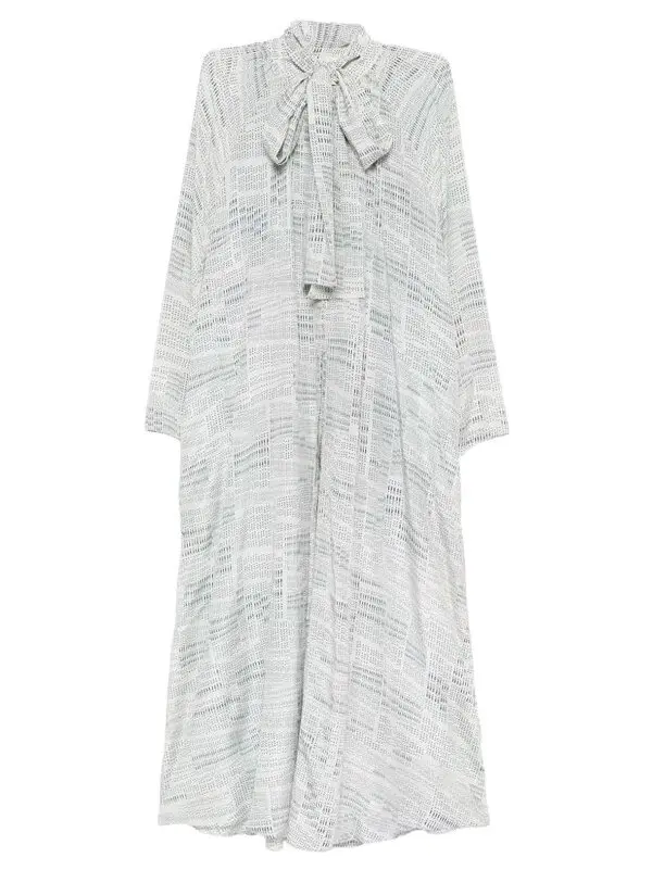 INDRESS Simon Geometric Print Midi Dress - Neutrals