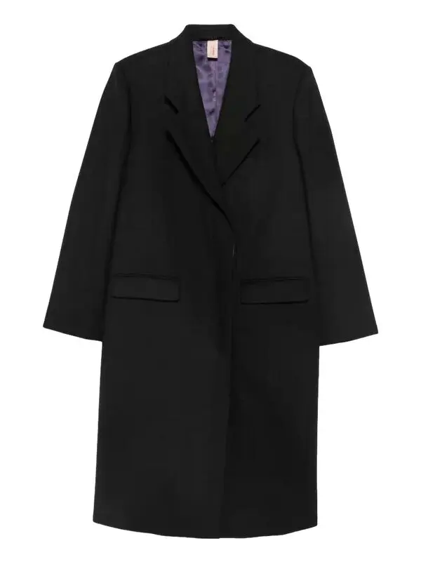 INDRESS Notched-lapel Flap-pocket Coat - Blue