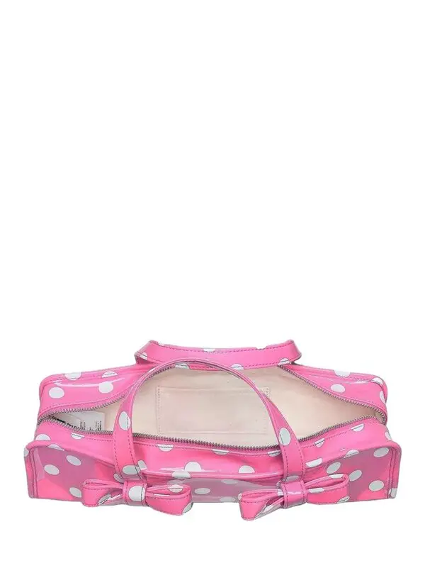 Comme Des Garçons Polka-dot Bow-detail Clutch Bag - Pink