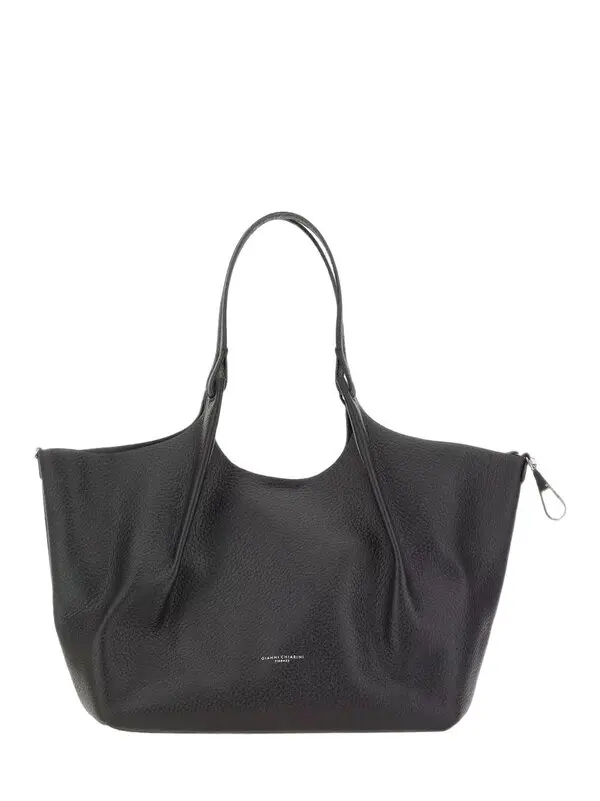 GIANNI CHIARINI Grained Leather Tote Bag - Black