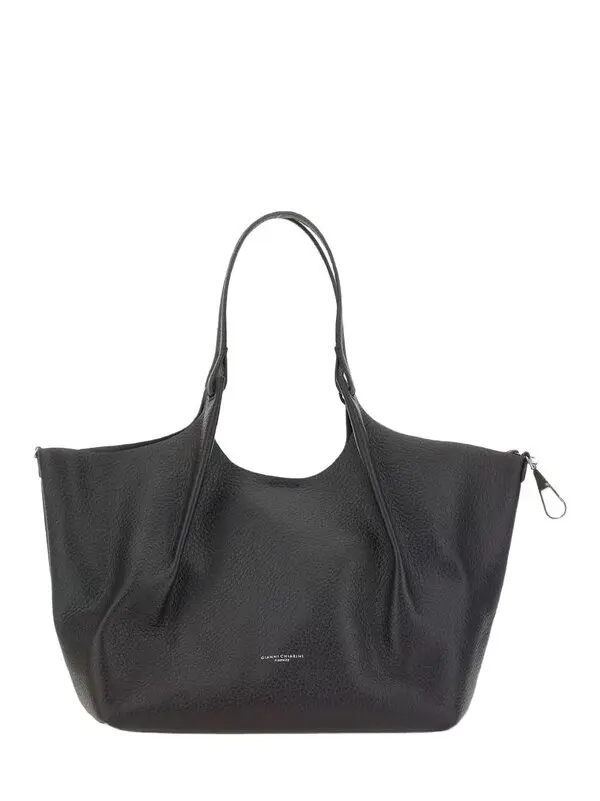 GIANNI CHIARINI Grained Leather Tote Bag - Black