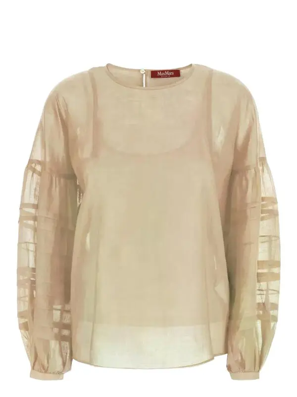 Max Mara Sheer-panelled Blouse - Neutrals