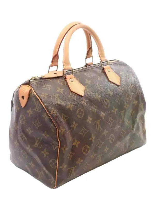 LOUIS VUITTON Monogram Canvas Speedy Tote Bag - Brown