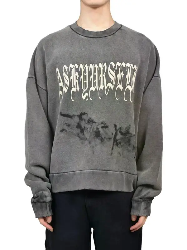 ASKYURSELF Goth Logo-print Sweater - Grey