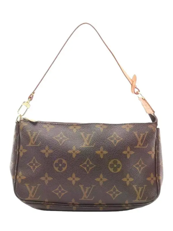LOUIS VUITTON Monogram Canvas Pochette Accessoires Tote Bag - Brown