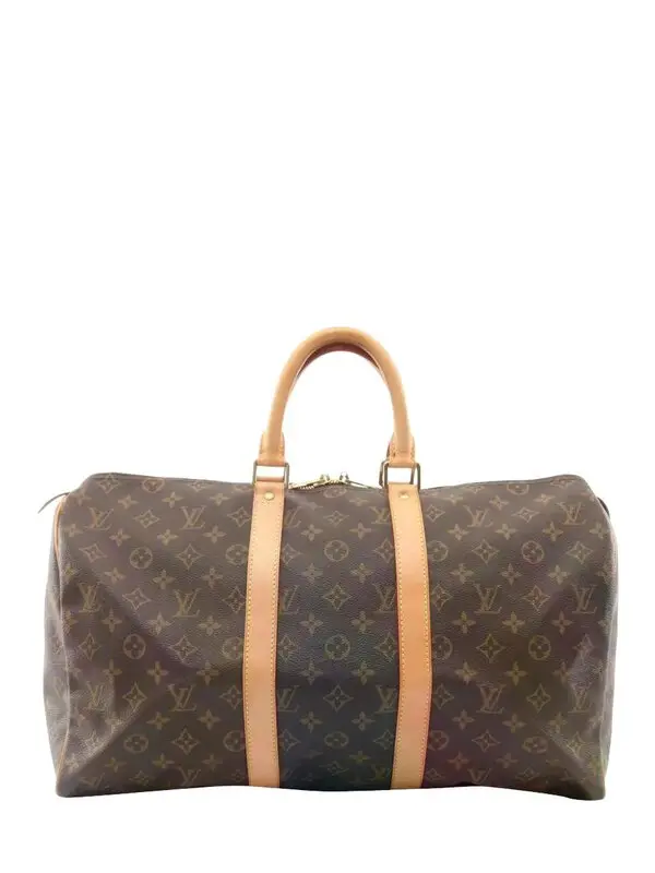 LOUIS VUITTON 2002 Monogram Keepall 45 Travel Bag - Brown