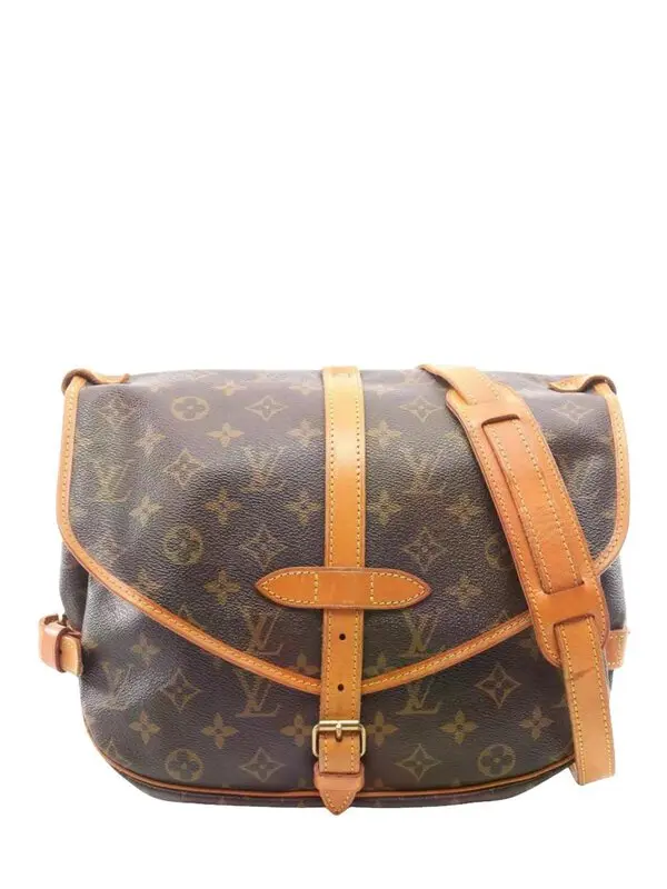 LOUIS VUITTON Monogram Saumur Crossbody Bag - Brown