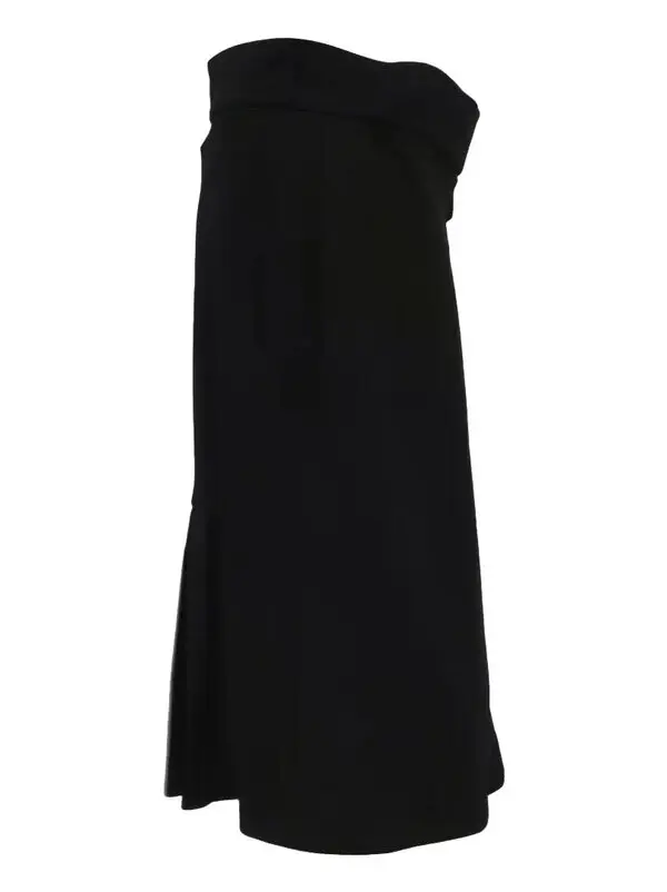 Prada Rubber-patch Accent Skirt - Black