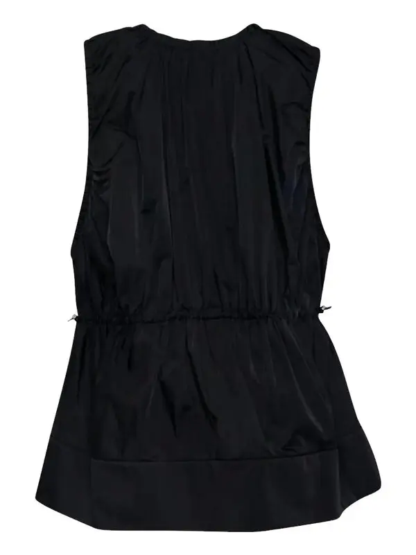 ENFOLD Gathered Sleeveless Top - Black