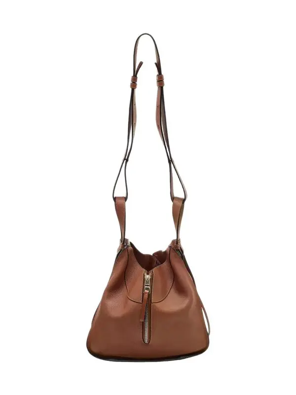 Loewe Hammock Leather Tote Bag - Brown