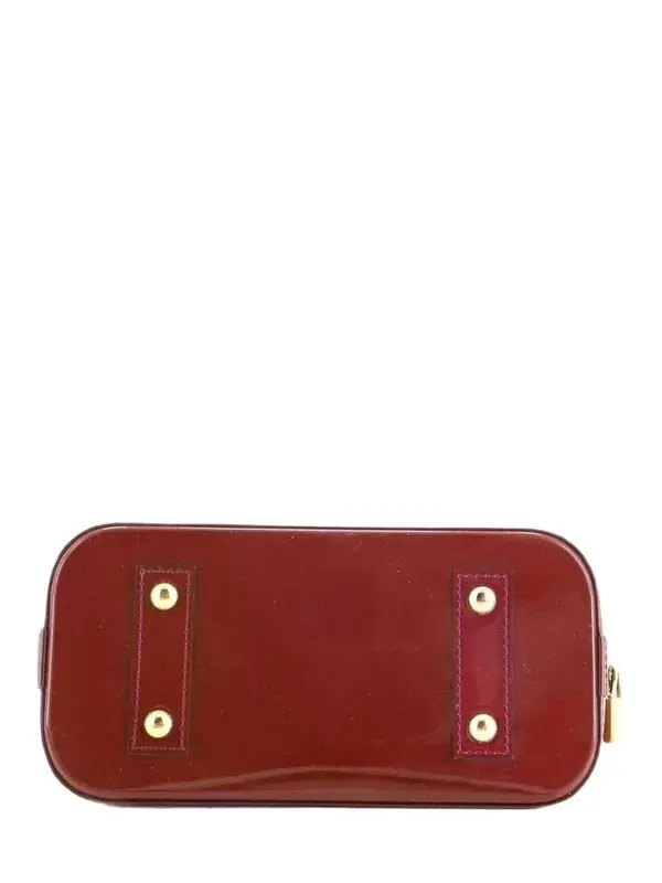 LOUIS VUITTON Alma Handbag Monogram Vernis Bb Shoulder Bag - Red