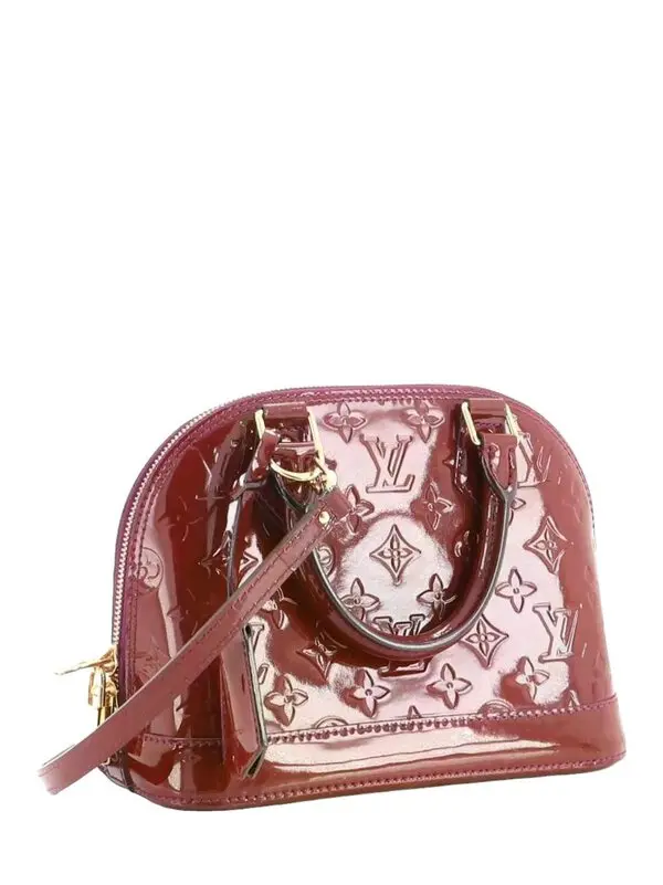 LOUIS VUITTON Alma Handbag Monogram Vernis Bb Shoulder Bag - Red