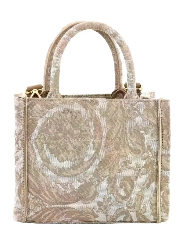 Versace Athena Convertible Barocco Jacquard Small Tote Bag - Neutrals