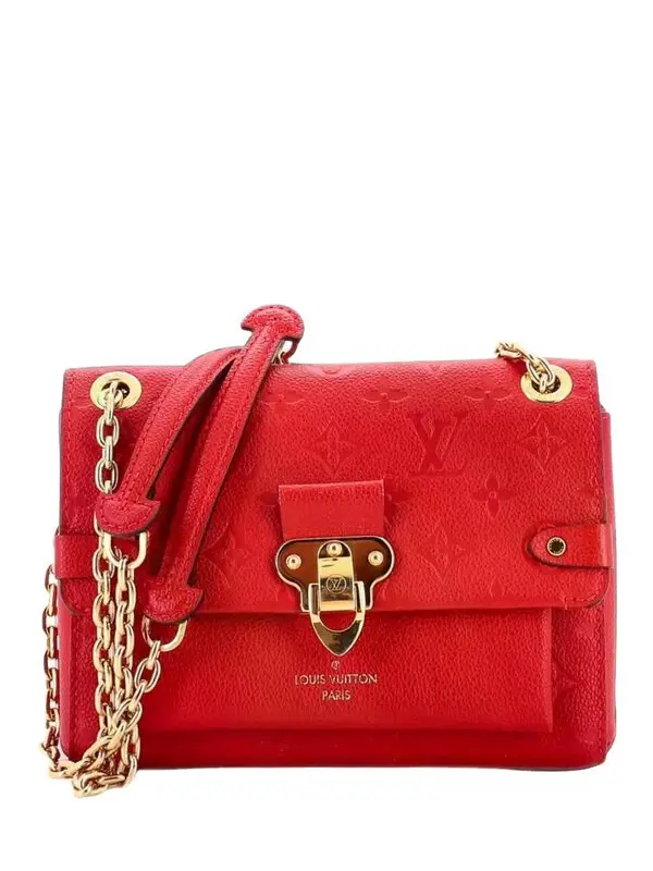LOUIS VUITTON Vavin Handbag Monogram Empreinte Leather Cross Body Bag - Red