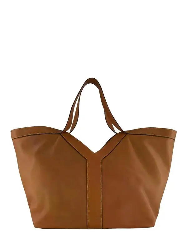 Saint Laurent Y Tote In Leather - Brown