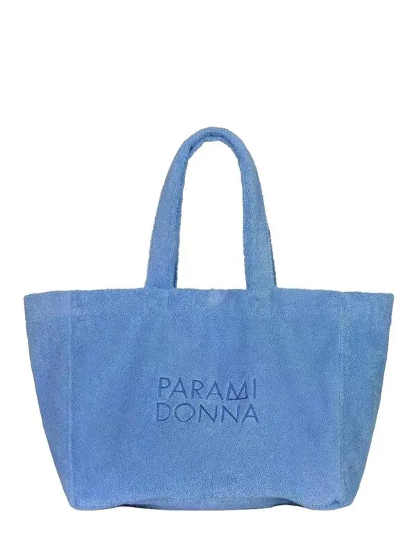 PARAMIDONNA Terry-cloth Logo-embroidered Tote Bag - Blue