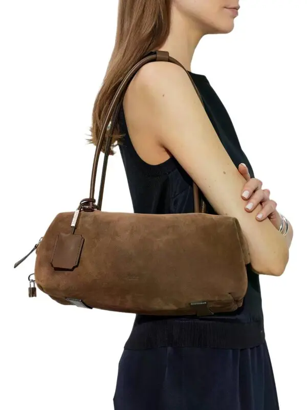 Max Mara Suede Leather Shoulder Bag - Brown
