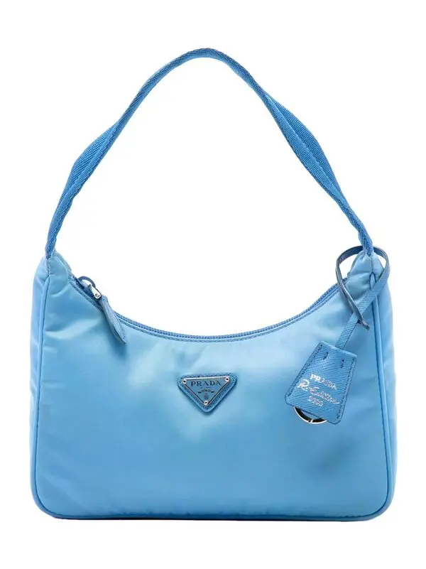 Prada 2013-2026 Mini Tessuto Re Edition 2000 Shoulder Bag - Blue
