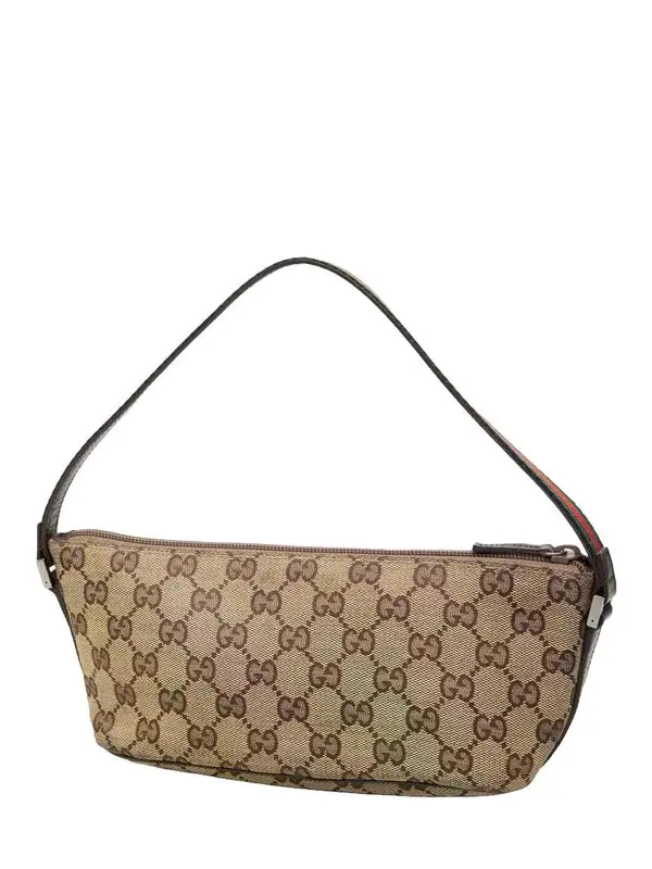 Gucci Gg Canvas Web Boat Shoulder Bag - Neutrals