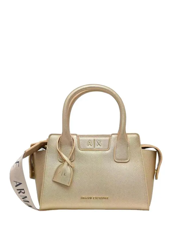 Armani Exchange Logo-plaque Cross-body Bag - Gold