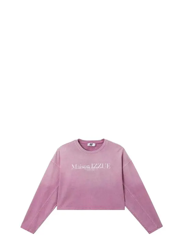 Izzue Logo-print Cropped Sweatshirt - Pink