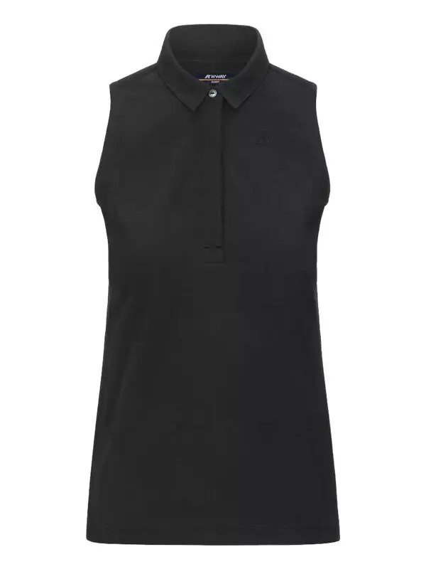 K-WAY Adour Sleeveless Polo Top - Black