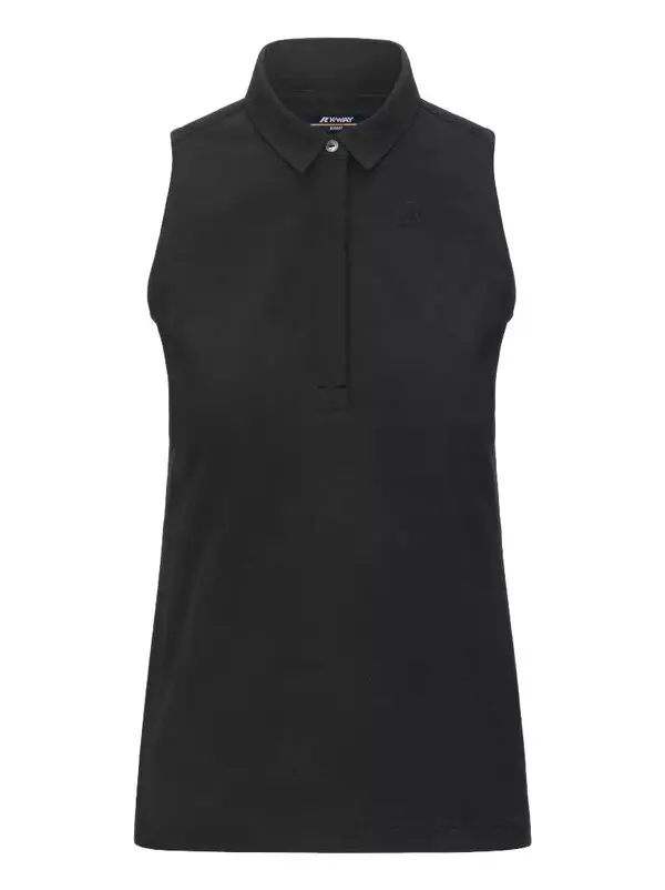 K-WAY Adour Sleeveless Polo Top - Black