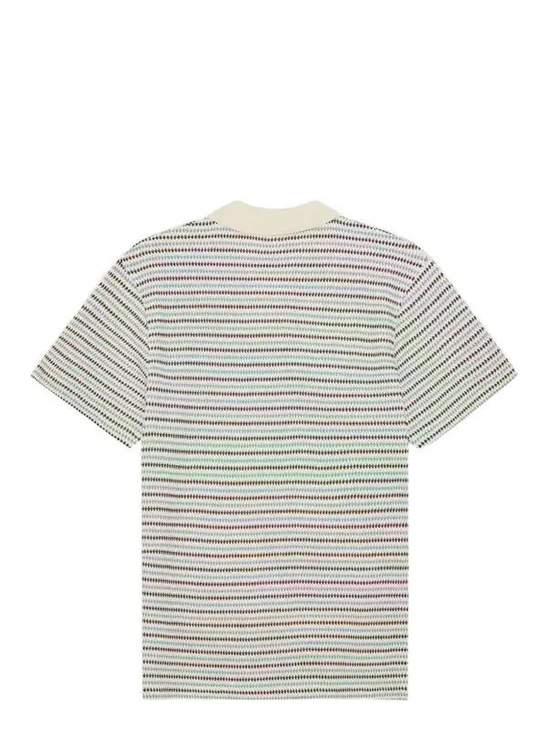 LES DEUX Geometric-pattern Polo Shirt - Neutrals