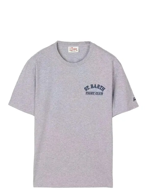 MC2 SAINT BARTH Graphic-print Cotton T-shirt - Grey