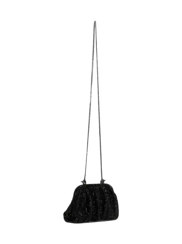 Benedetta Bruzziches Venus La Petite Crystal-embellished Ruched Crossbody Bag - Black