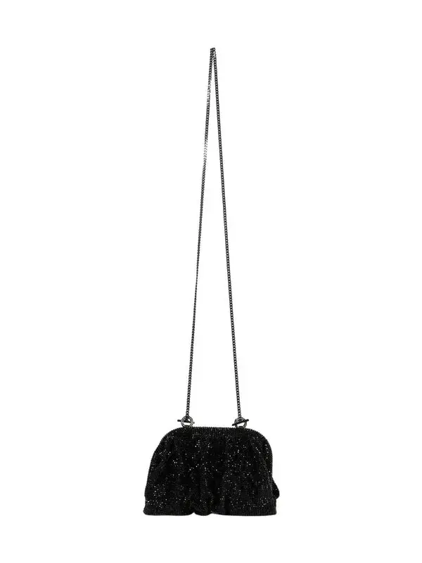 Benedetta Bruzziches Venus La Petite Crystal-embellished Ruched Crossbody Bag - Black