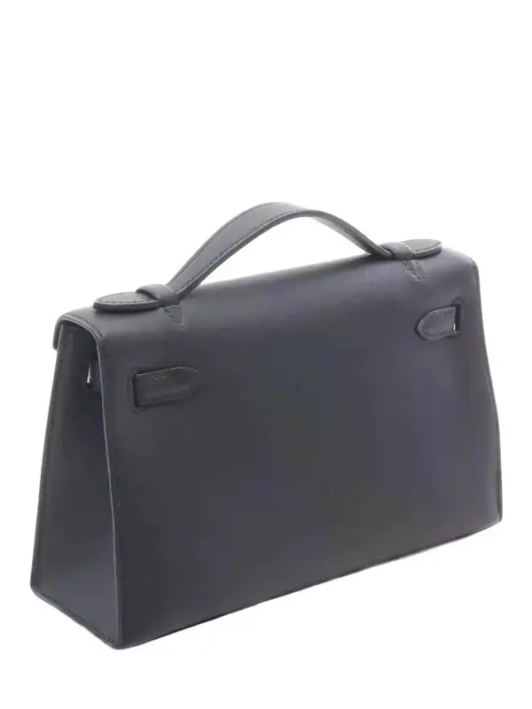 Hermès Swift Leather Mini Kelly Pochette Handbag - Black