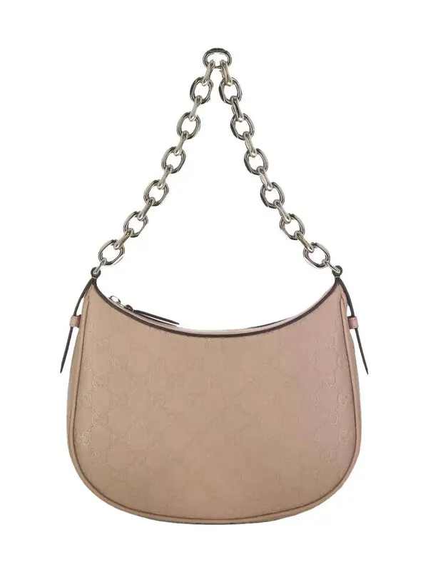 Gucci Gg Emblem-embossed Shoulder Bag - Neutrals