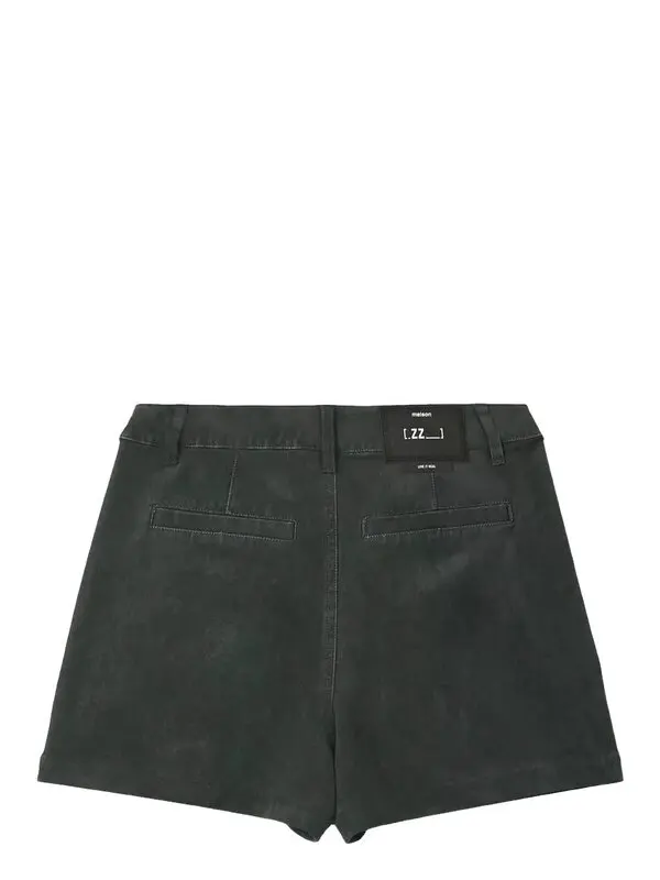 Izzue Exposed-zip Cotton Skort - Black