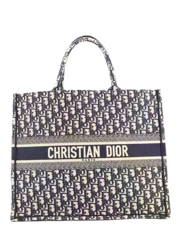 Dior Book Oblique Canvas Tote Bag - Blue