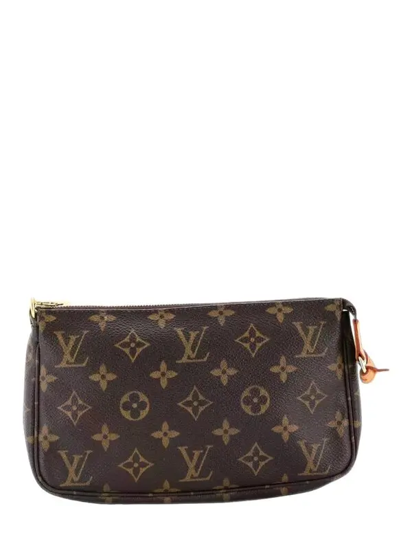 LOUIS VUITTON Pochette Accessoires Monogram Canvas Clutch Bag - Brown