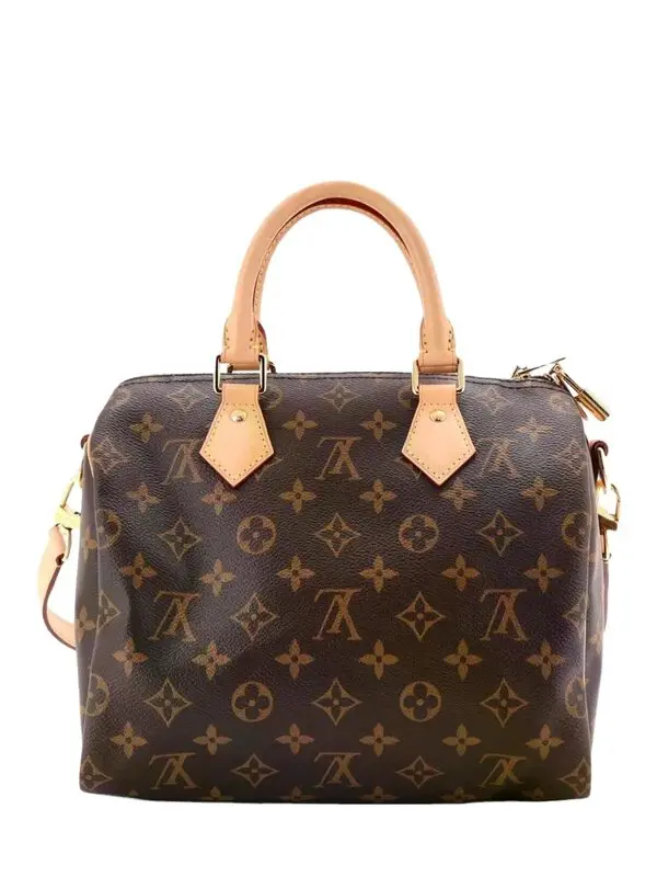 LOUIS VUITTON Speedy Bandouliere Bag Monogram Canvas Satchel - Brown