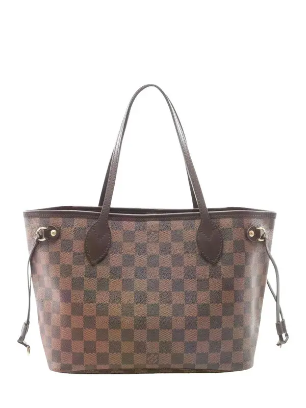 LOUIS VUITTON 2012 Damier Ebene Neverfull Pm Tote Bag - Brown