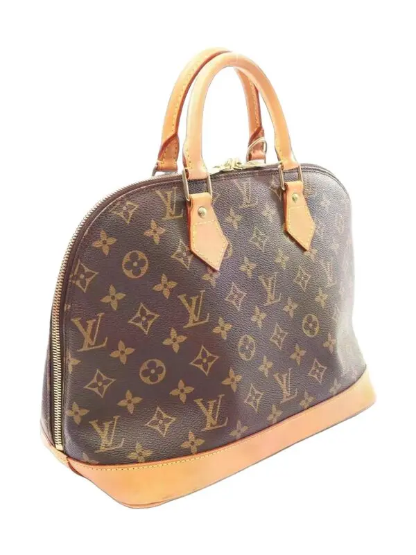 LOUIS VUITTON Alma Monogram Canvas Tote Bag - Brown
