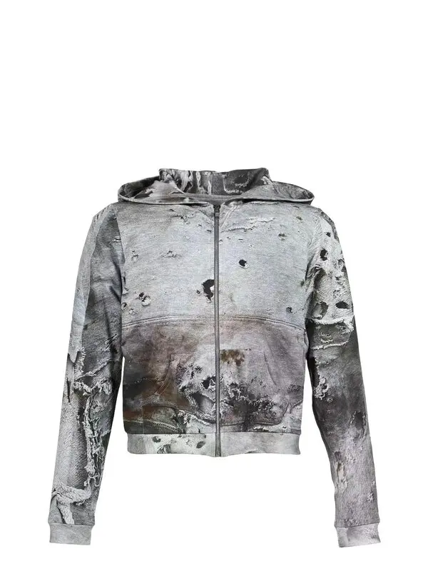 LA MASKARADE Trompe-l'oeil-print Hoodie - Grey