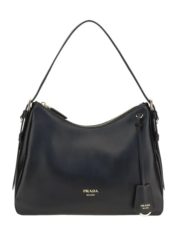 Prada Leather Shoulder Bag - Black
