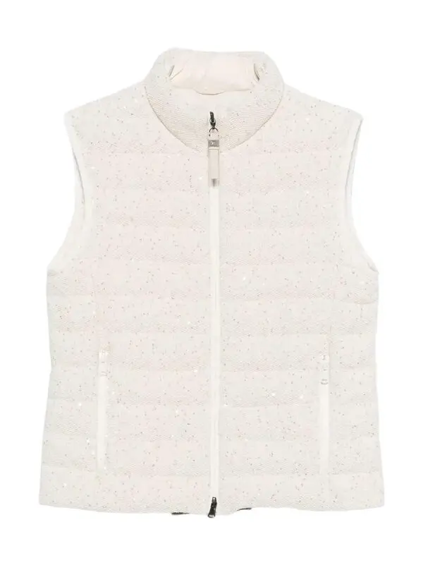 Brunello Cucinelli Sequined Vest - Brown