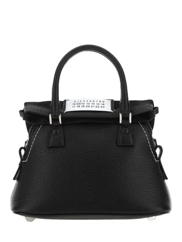 MAISON MARGIELA Leather Micro 5ac Handbag - Black