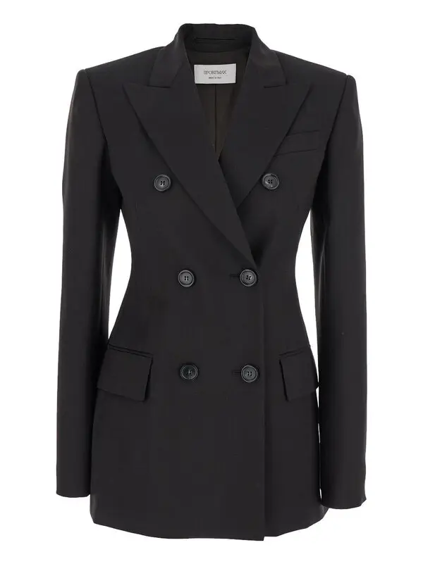 Sportmax Adamo Wool Double-breasted Jacket - Multicolor