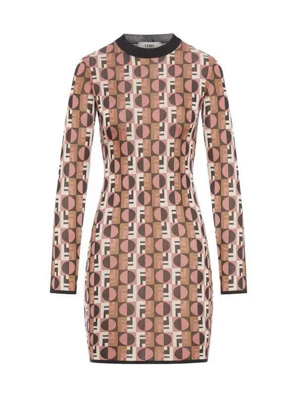 Fendi Optical Viscose Dress - Multicolor