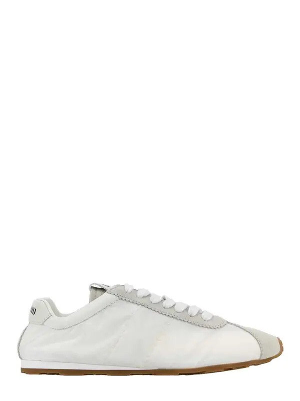 Miu Miu Fabric And Suede Sneakers - White