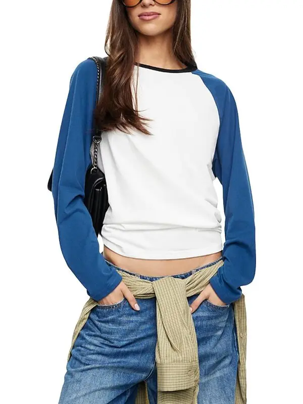 Lioness Kravitz Cotton Blend Baseball Tee - Blue