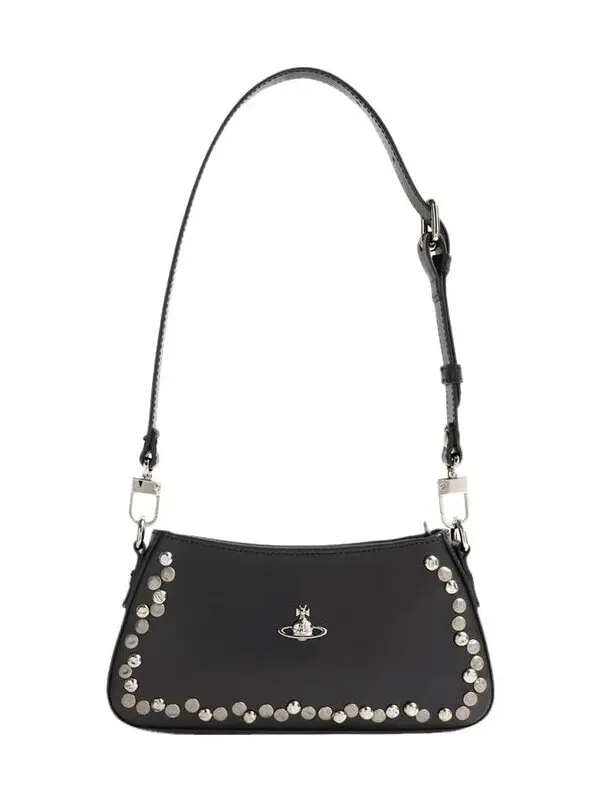 VIVIENNE WESTWOOD Calf Leather Shoulder Bag - Black