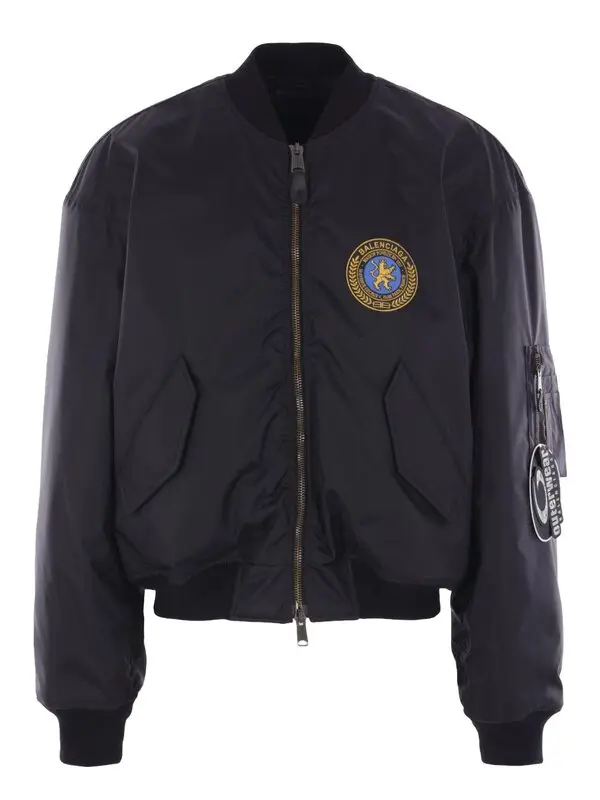 Balenciaga Nylon Bomber Jacket - Multicolor